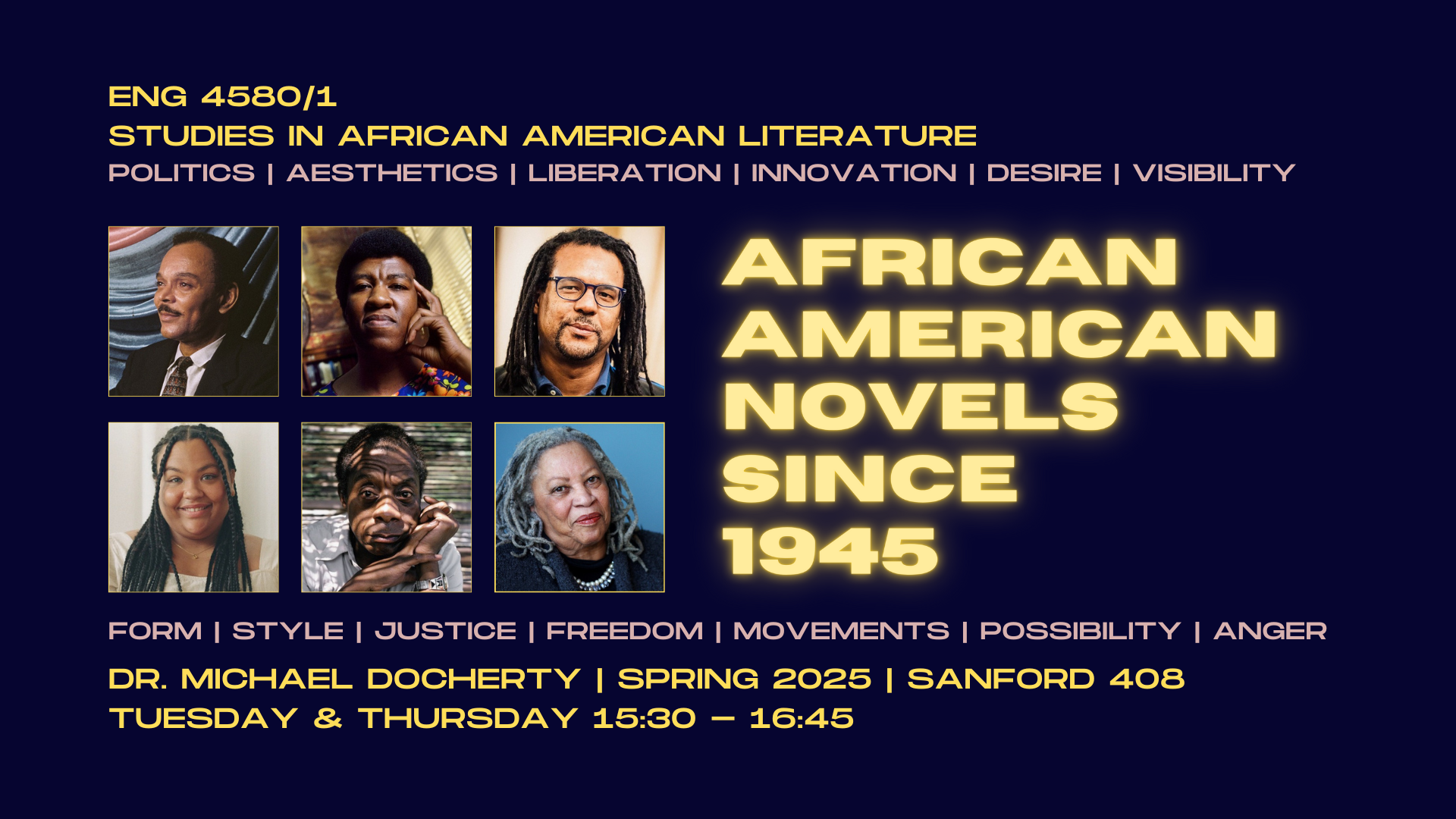 ENG 4580: African American Novels Since 1945 with Dr. Michael Docherty ...