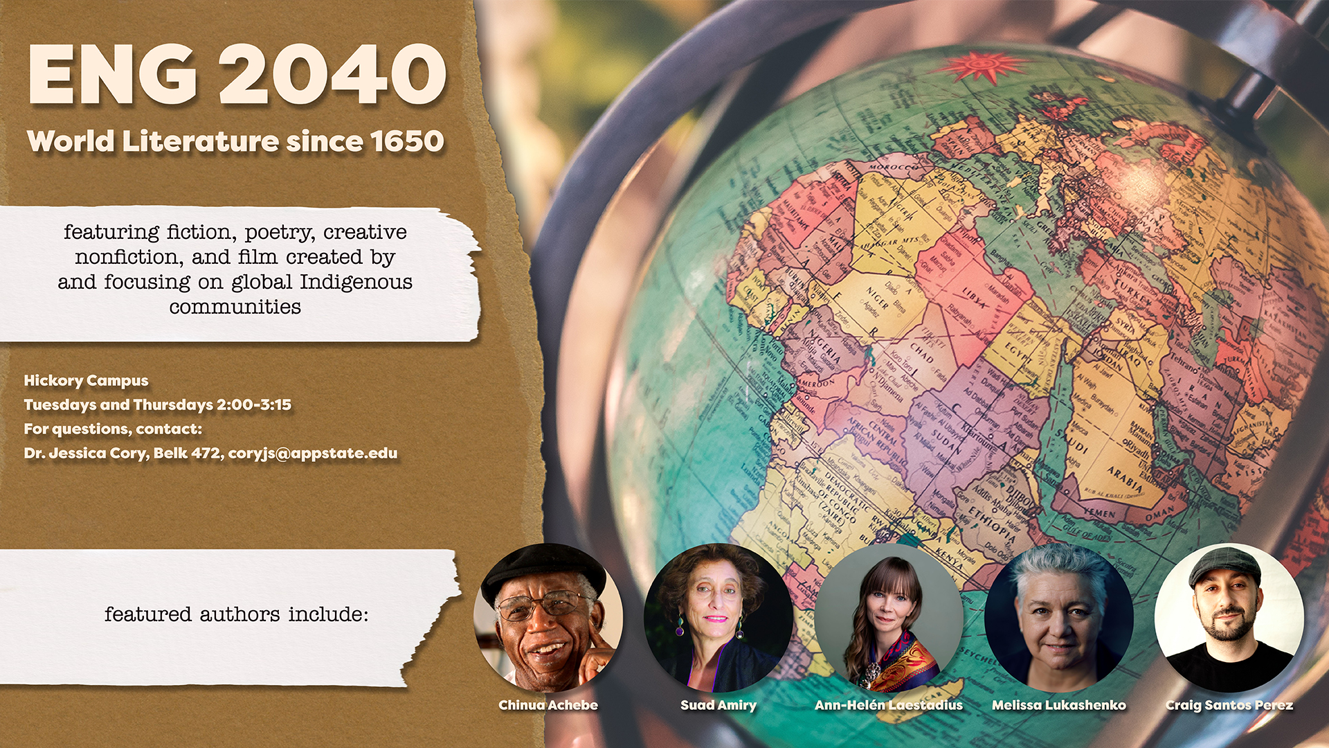 ENG 2040: World Literature since 1650, with Dr. Jessica Cory ...