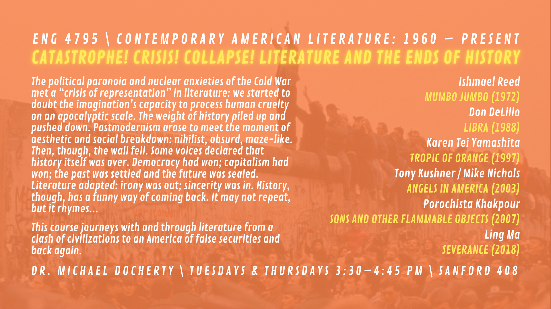 ENG 4795: Contemporary American Literature: 1960 - Present (Dr. Michael ...