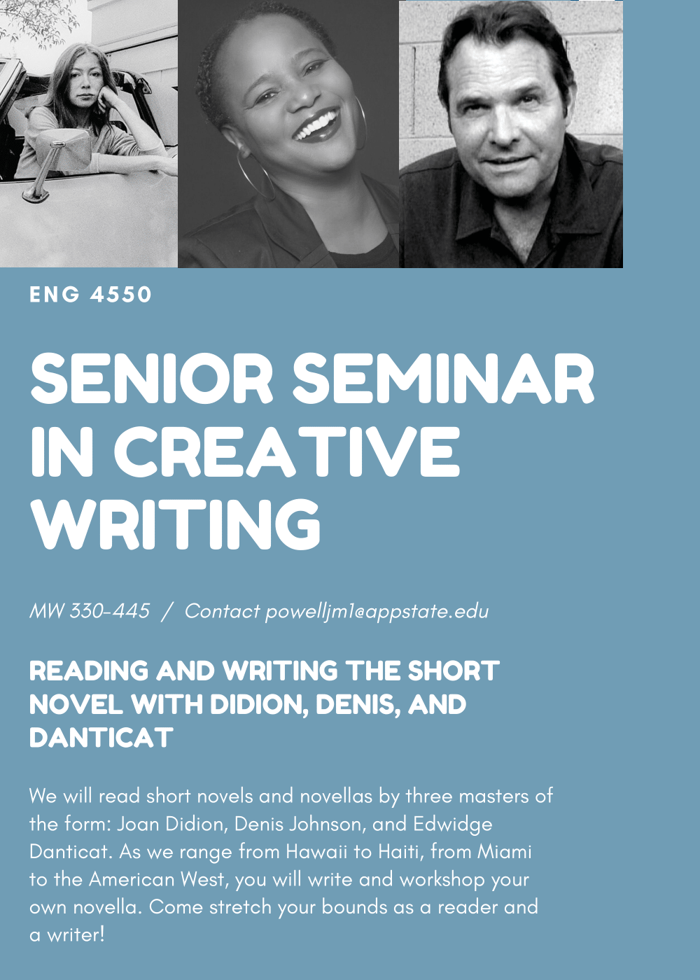 ENG 4550: Senior Seminar in Creative Writing | Department of English