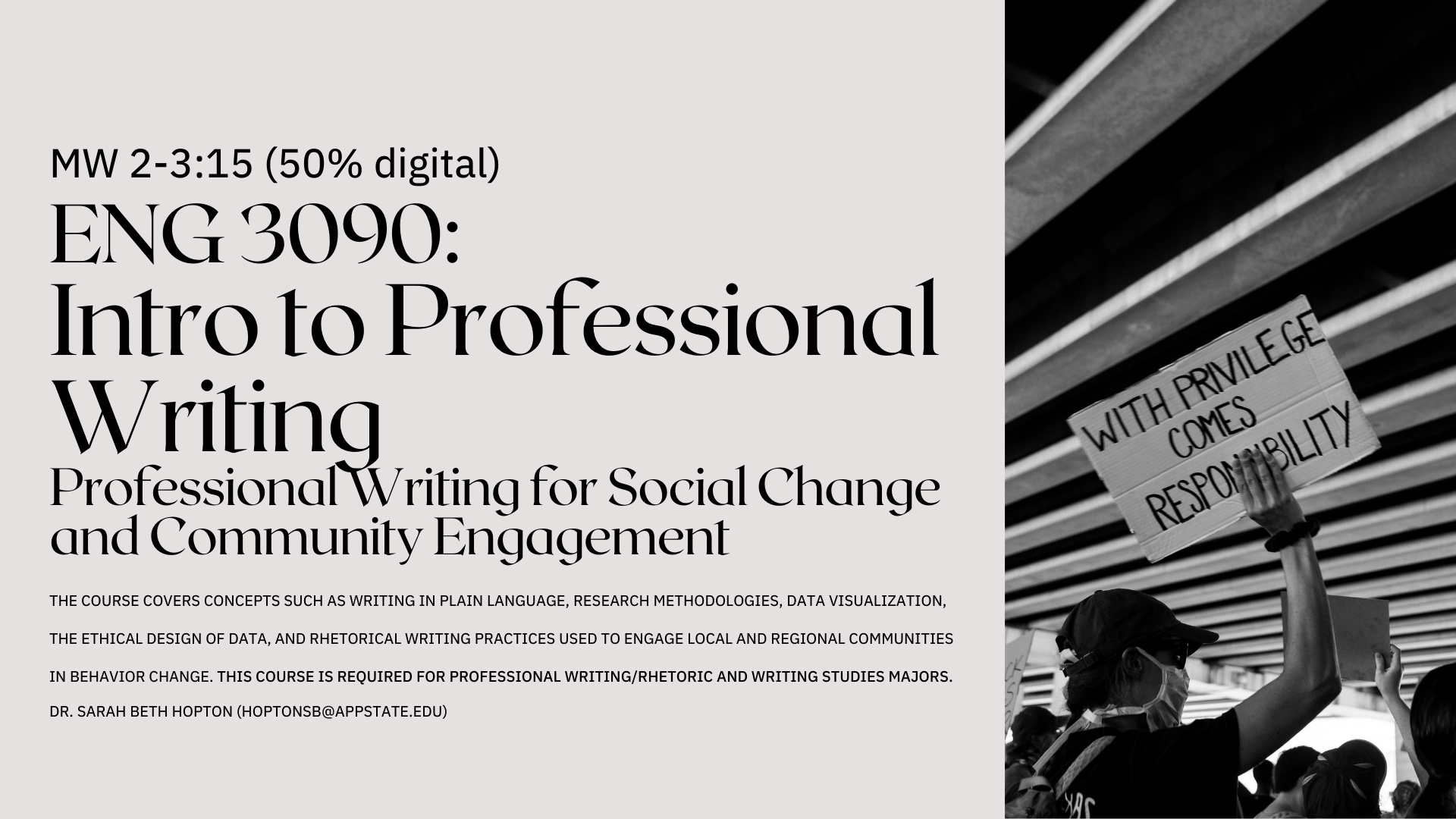 ENG 3090: Intro to Professional Writing | Department of English