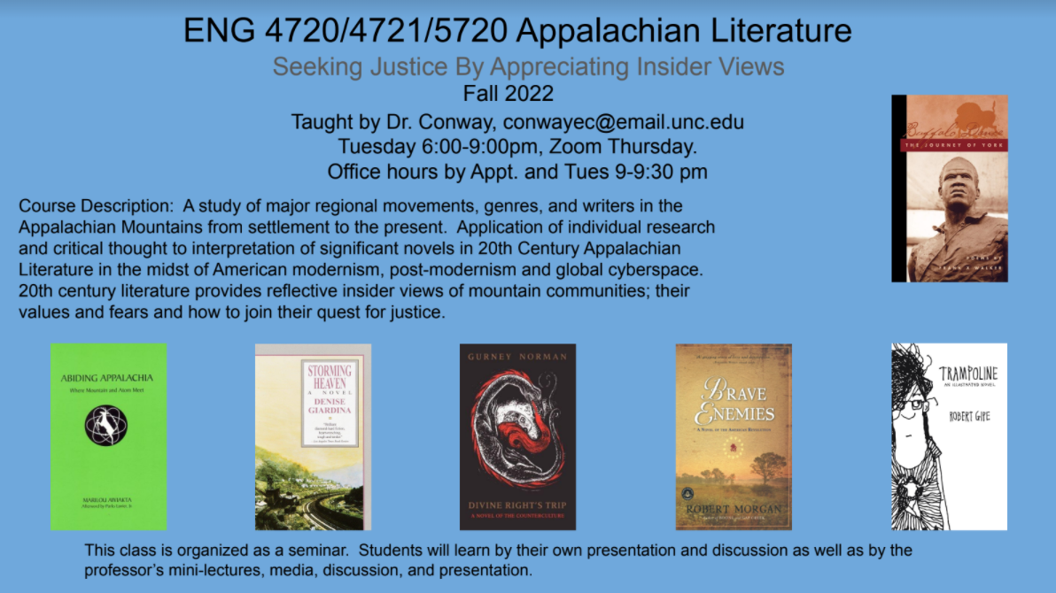 ENG 4720/4721/5720: Appalachian Literature | Department of English